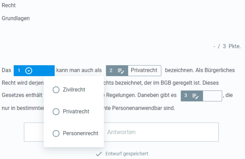 Mögliche Anwendungsfälle mit dem Fragentyp “Lückentext” - Classtime
